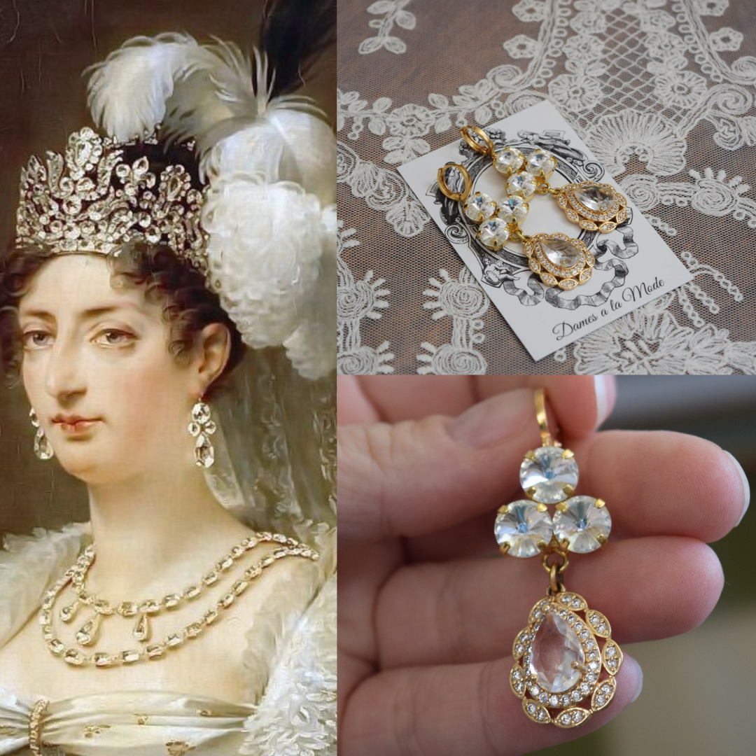 Clear Crystal Marie Therese Earrings – Dames a la Mode